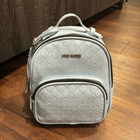 Steve Madden | Bags | Steve Madden Nwt Sky Bblogo Backpack Wfront Zip ...